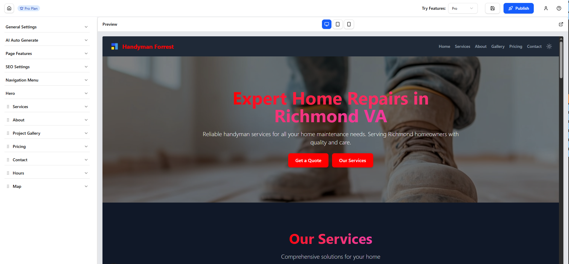 FREE Contractor Website Builder | Professional Websites for Trade ...